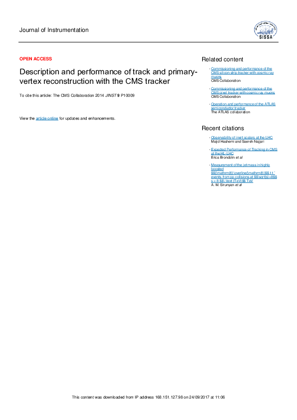 (PDF) Description and performance of track and primary-vertex ...