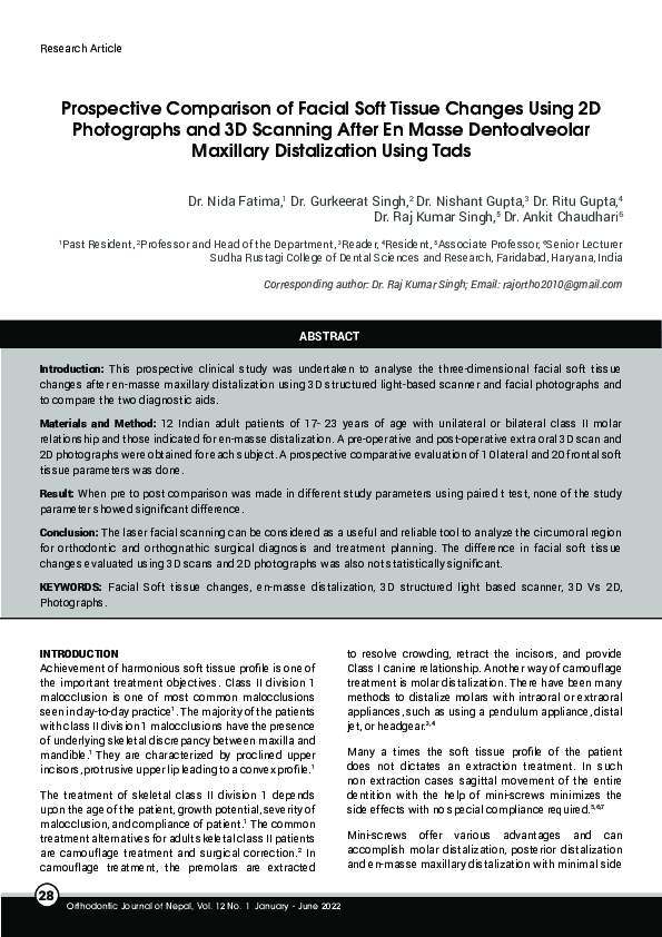 (PDF) Prospective Comparison of Facial Soft Tissue Changes Using 2D Photographs and 3D Scanning ...
