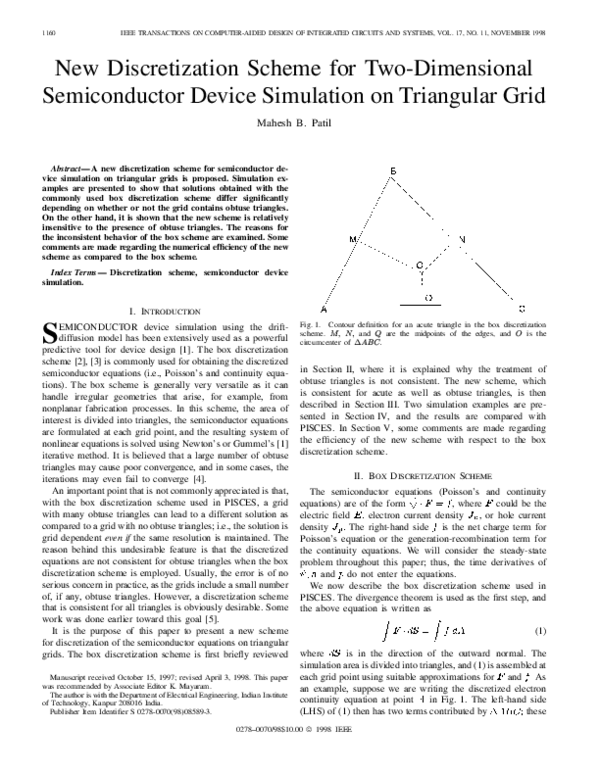 (PDF) New discretization scheme for two-dimensional semiconductor device simulation on ...