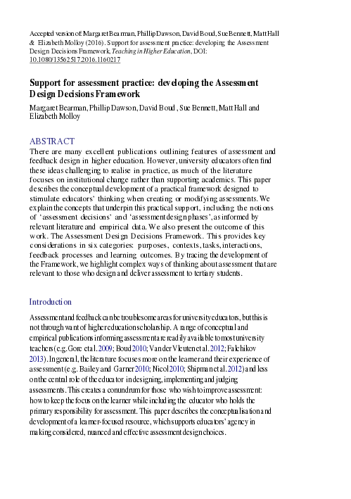 (PDF) How university teachers design assessments: a cross-disciplinary ...