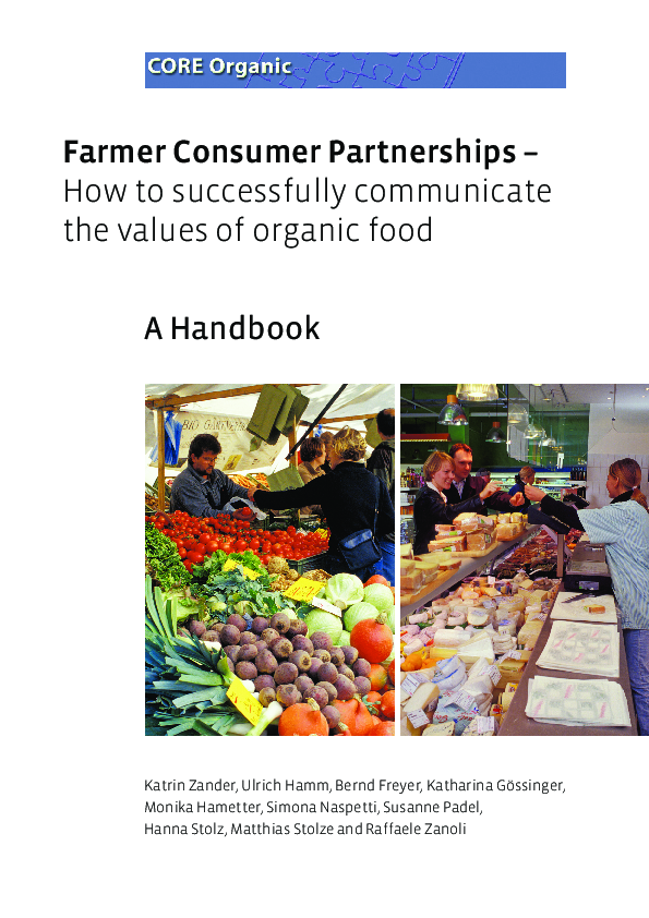 (PDF) Farmer Consumer Partnerships-How to successfully communicate the ...