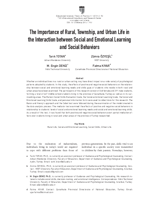 (PDF) The Importance of Rural, Township, and Urban Life in the ...
