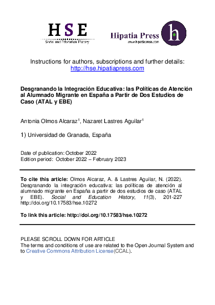 (PDF) Desgranando la integración educativa: experiencias de políticas ... (PDF) Desgranando la integración educativa: experiencias de políticas ...
