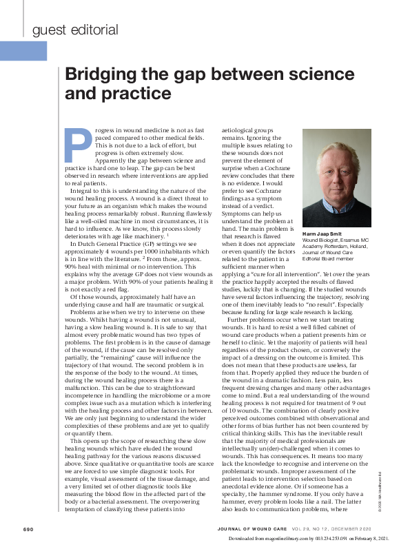 (PDF) Bridging the gap between science and practice | harm smit - Academia.edu