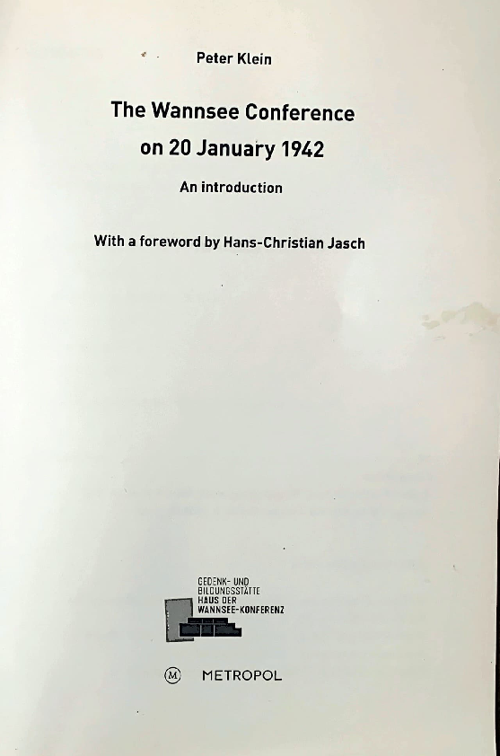 (PDF) Introduction by H.C.Jasch Wannsee-Conference
