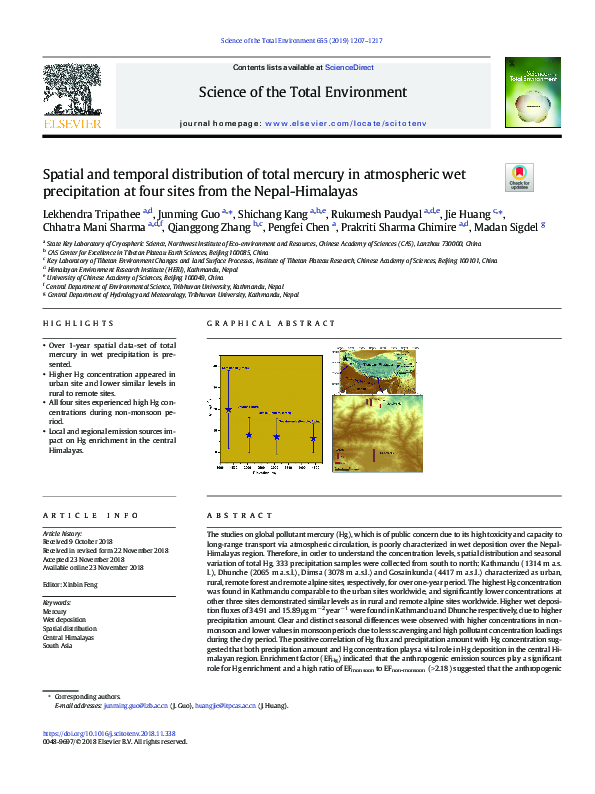 (PDF) Spatial and temporal distribution of total mercury in atmospheric wet precipitation at ...