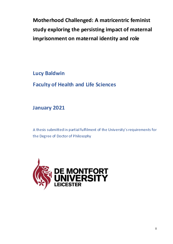 (PDF) Motherhood Challenged: A matricentric feminist study exploring ...