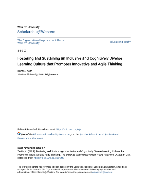 (PDF) Fostering and Sustaining an Inclusive and Cognitively Diverse ...