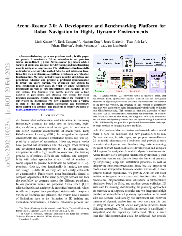 (PDF) Arena-Rosnav 2.0: A Development and Benchmarking Platform for Robot Navigation in Highly ...