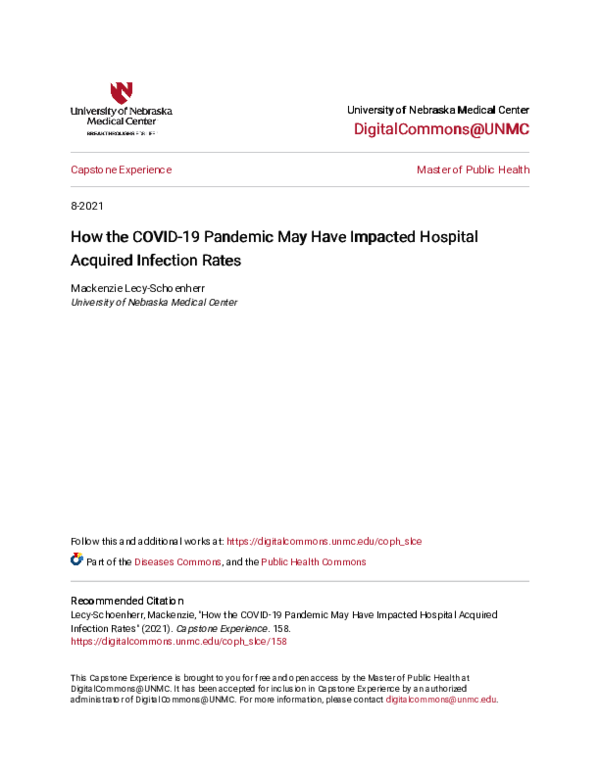 (PDF) How the COVID-19 Pandemic May Have Impacted Hospital Acquired ...