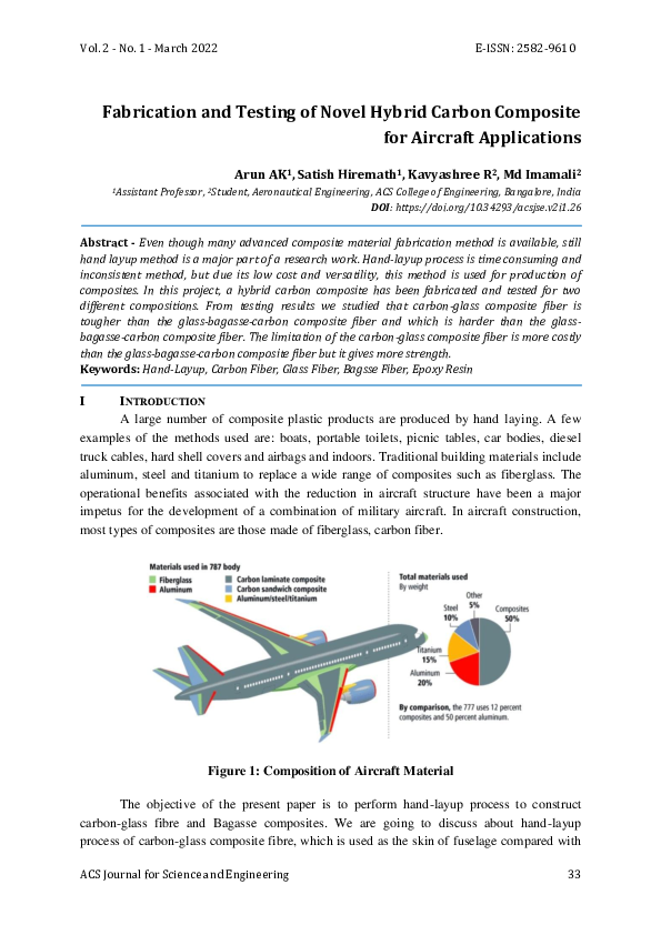 (PDF) Fabrication and Testing of Novel Hybrid Carbon Composite for ...