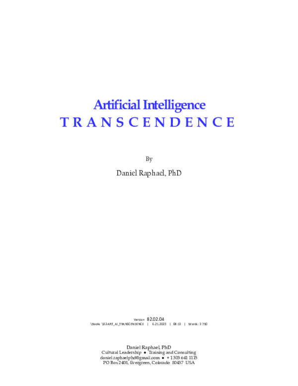 (PDF) Artificial Intelligence -- TRANSCENDENCE