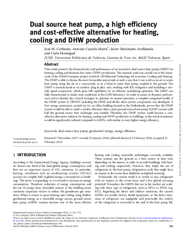 (PDF) Dual source heat pump, a high efficiency and cost-effective ...