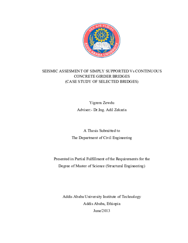(PDF) Seismic Assesment of Simply Supported Vs Continuous Concrete ...