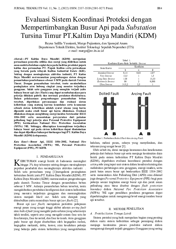 (PDF) Evaluasi Sistem Koordinasi Proteksi dengan Mempertimbangkan Busur ...