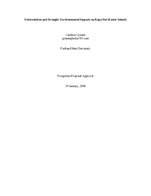 (PDF) Deforestation and Drought: Environmental Impacts on Rapa Nui ...