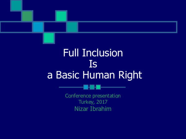 (PDF) Promoting Full Inclusion as a Fundamental Human Right