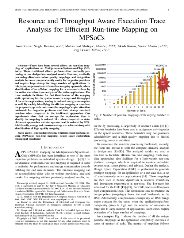 (PDF) Resource and Throughput Aware Execution Trace Analysis for Efficient Run-Time Mapping on ...