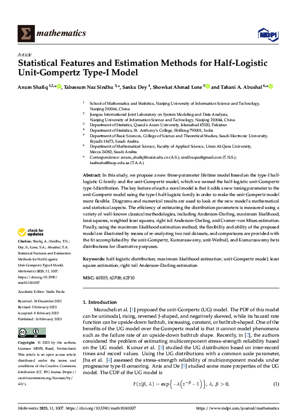 Pdf Statistical Features And Estimation Methods For Half Logistic
