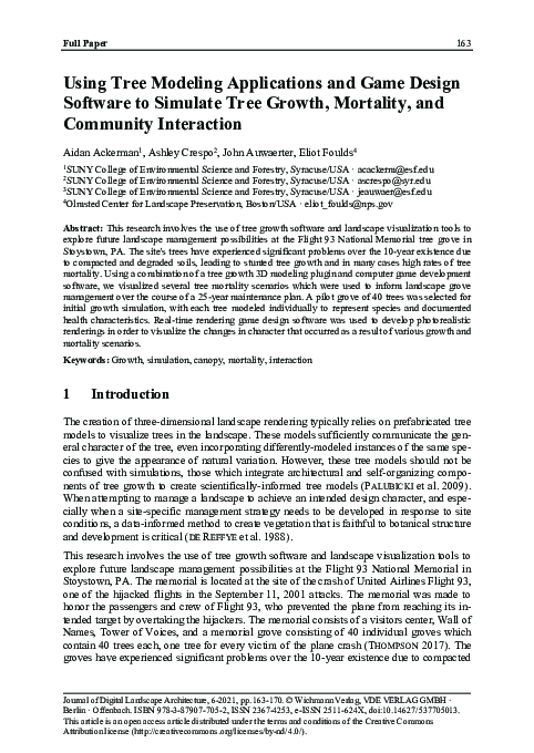 (PDF) Using Tree Modeling Applications and Game Design Software to ...