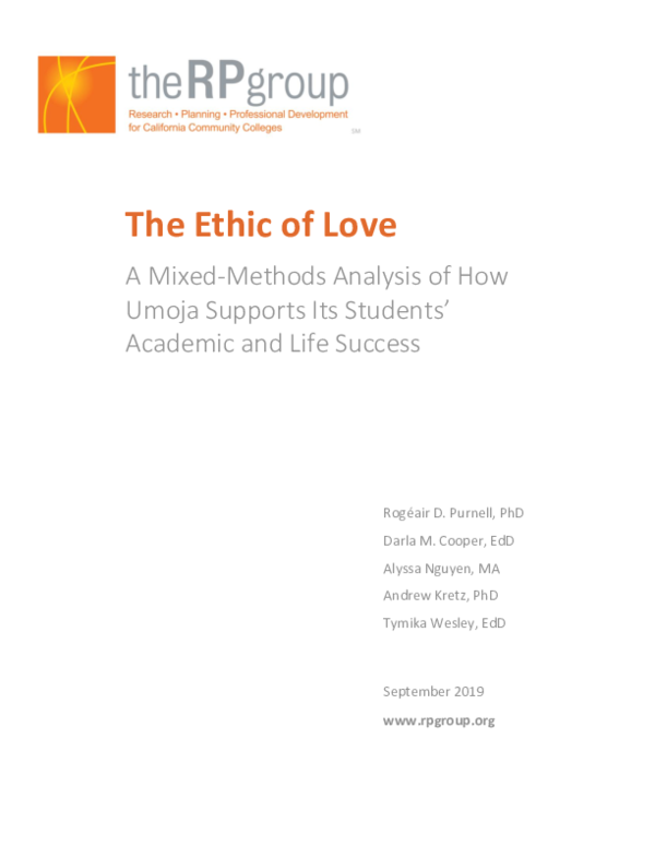 (PDF) The Ethic of Love: A Mixed-Methods Analysis of How Umoja Supports ...