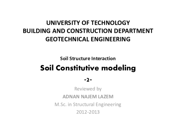 (PDF) Soil constitutive model -II-