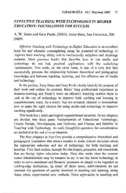 (PDF) Effective Teaching with Technology in Higher Education: Foundations for Success