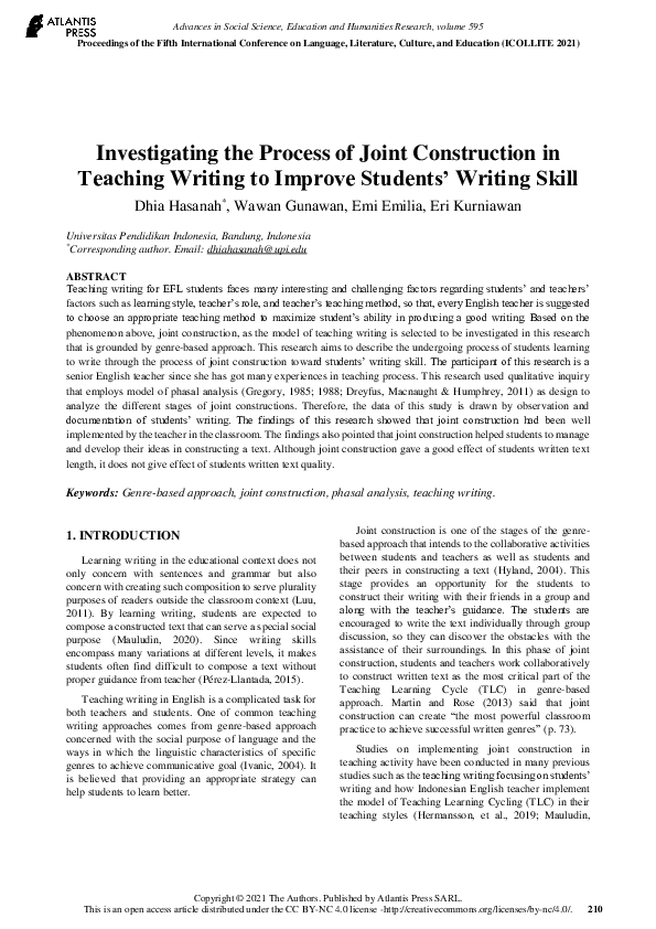 (PDF) Investigating the Process of Joint Construction in Teaching ...