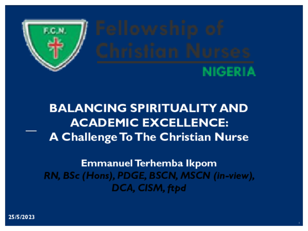 (PDF) BALANCING SPIRITUALITY AND ACADEMIC EXCELLENCE: A Challenge To ...