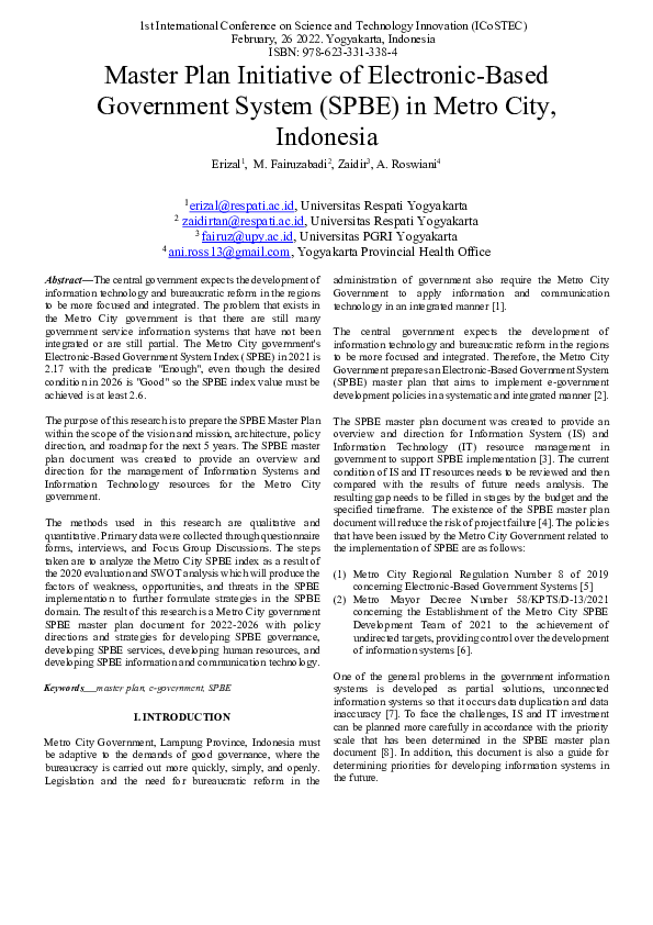(PDF) Master Plan Initiative of Electronic-Based Government System ...
