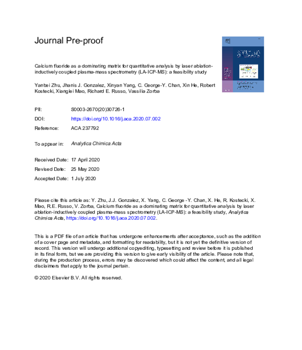(PDF) Calcium fluoride as a dominating matrix for quantitative analysis ...