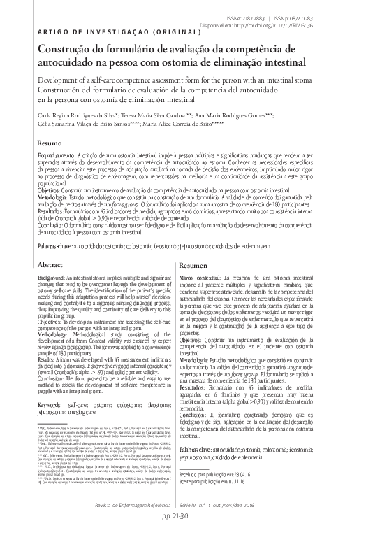(PDF) Development of a self-care ability assessment form for the person ...