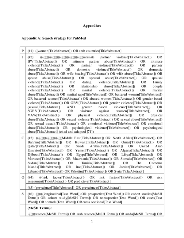 (PDF) Supplemental Material, appendix - Intimate Partner Violence ...