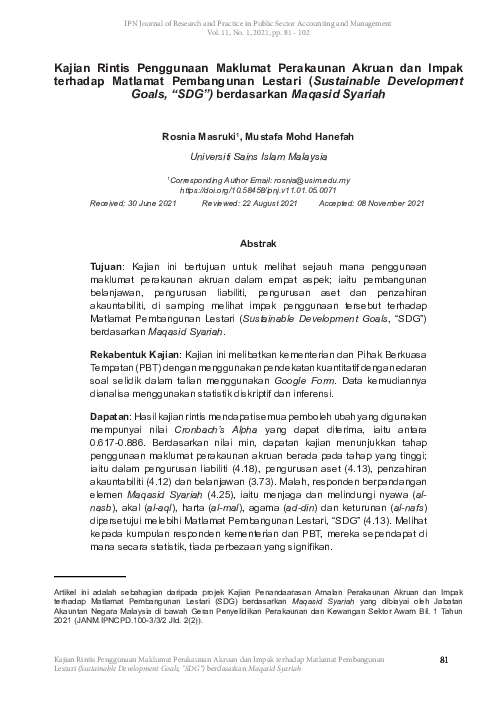 (PDF) Kajian Rintis Penggunaan Maklumat Perakaunan Akruan dan Impak ...