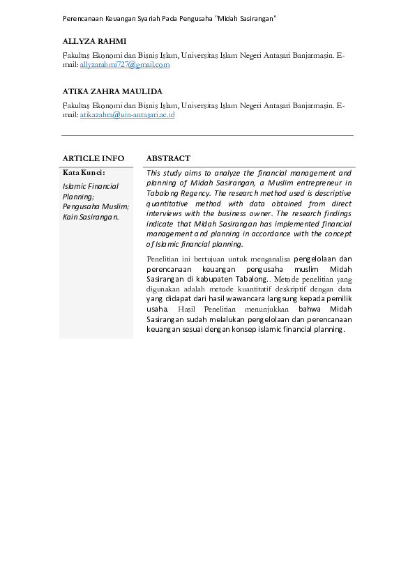 (PDF) UAS ALLYZA RAHMI