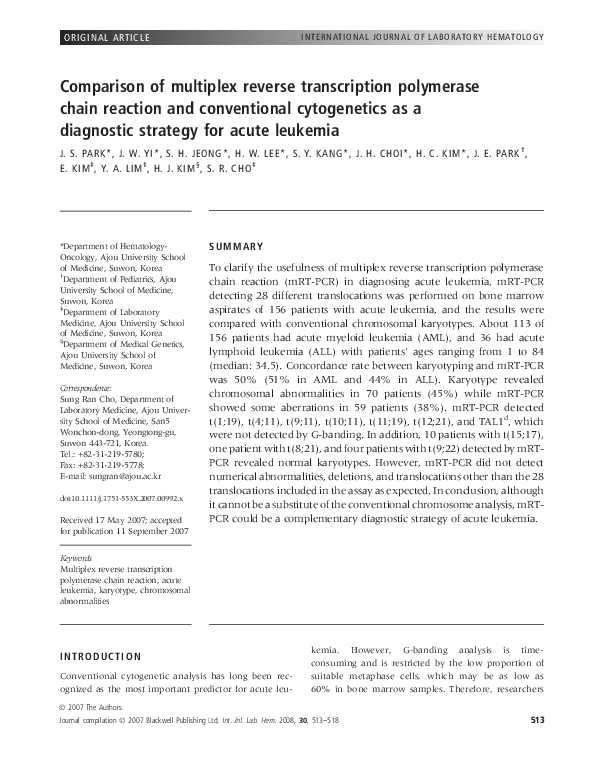 Pdf Comparison Of Multiplex Reverse Transcription Polymerase Chain Reaction And Conventional