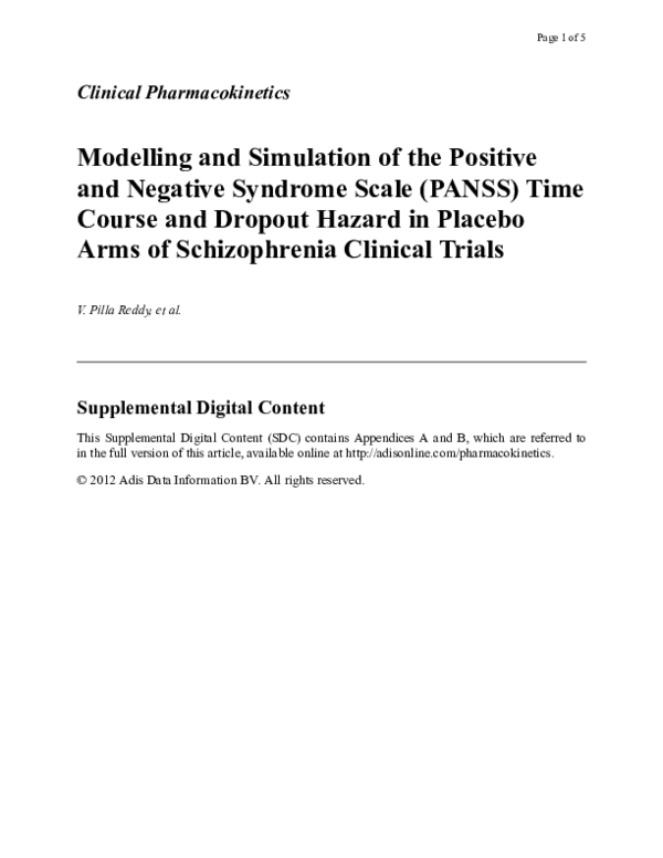 (PDF) Modelling and Simulation of the Positive and Negative Syndrome ...