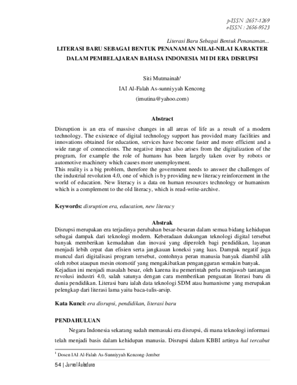 (PDF) Literasi Baru Sebagai Bentuk Penanaman Nilai-Nilai Karakter dalam ...
