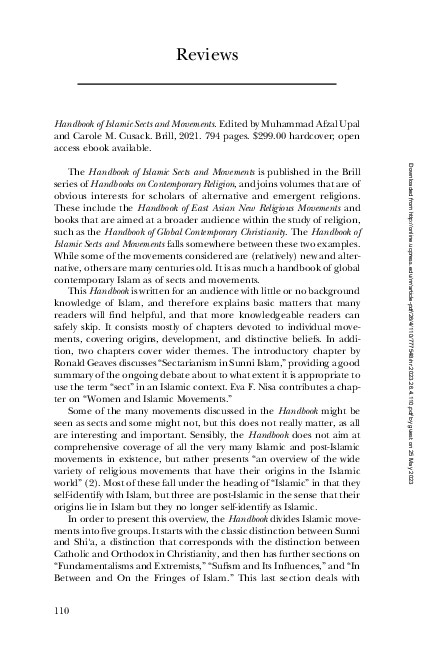 (PDF) Mark Sedgwick (University of Aarhus), Review of M. Afzal Upal and ...