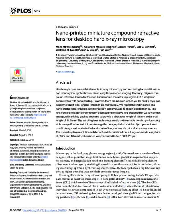 (PDF) Nano-printed miniature compound refractive lens for desktop hard ...