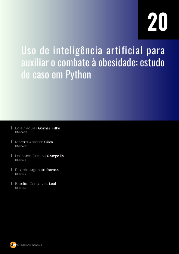 (PDF) Uso De Inteligência Artificial Para Auxiliar O Combate À Obesidade: Estudo De Caso Em ...