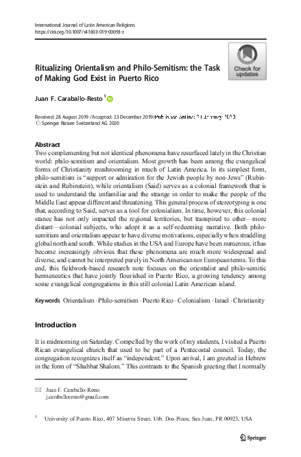 Ritualizing Orientalism and Philo-Semitism: the Task of Making God ...