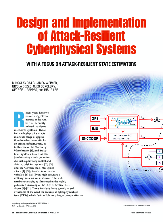 (PDF) Design and Implementation of Attack-Resilient Cyberphysical Systems: With a Focus on ...