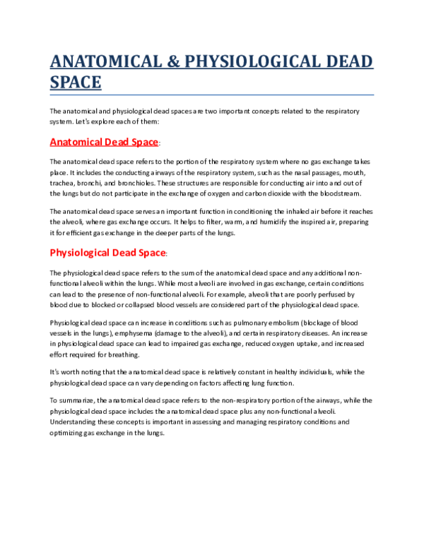 (DOC) ANATOMICAL PHYSIOLOGICAL DEAD SPACE