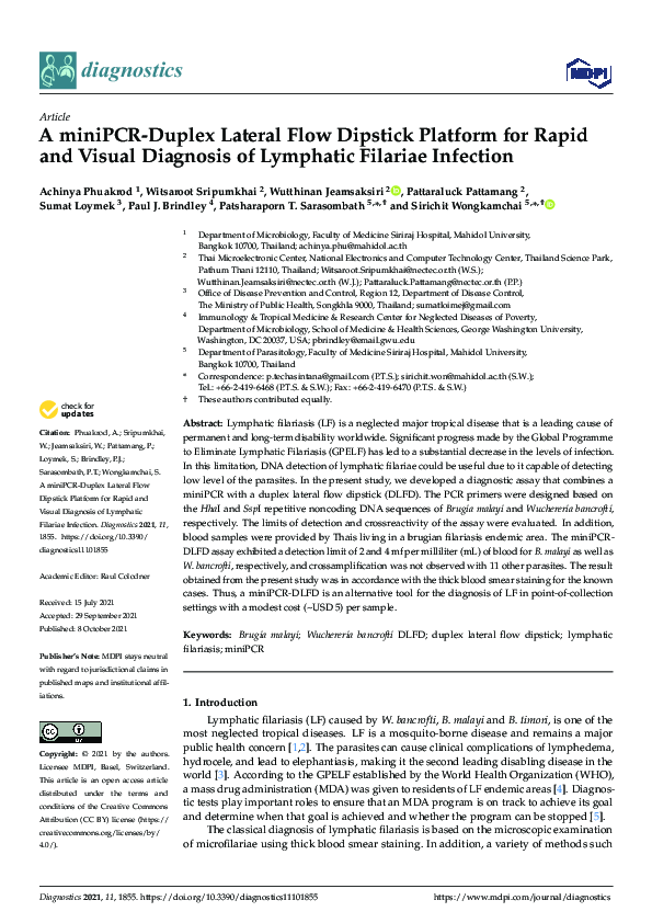 (PDF) A miniPCR-Duplex Lateral Flow Dipstick Platform for Rapid and ...