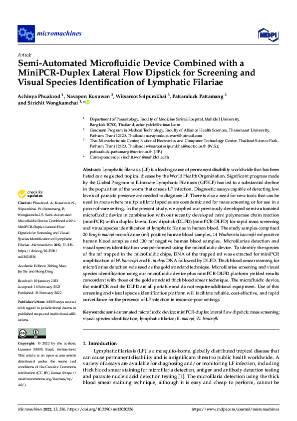 (PDF) Semi-Automated Microfluidic Device Combined with a MiniPCR-Duplex ...