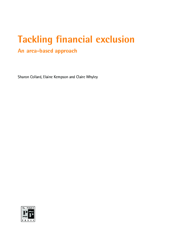 (PDF) Tackling financial exclusion: An area-based approach