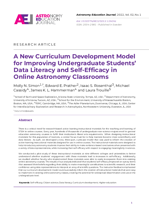(PDF) New Curriculum Development Model for Improving Undergraduate ...