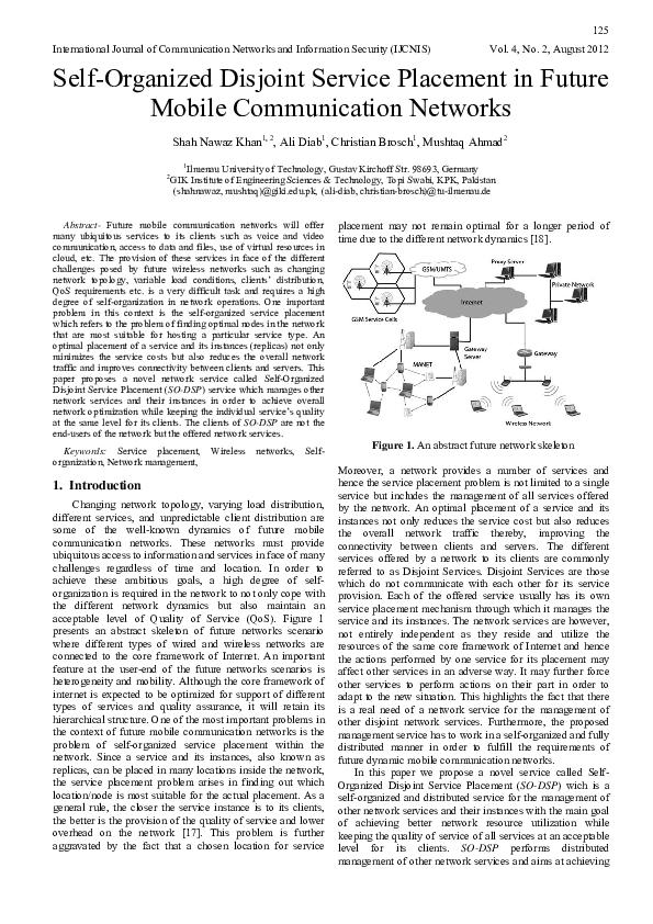 (PDF) Self-Organized Disjoint Service Placement in Future Mobile ...