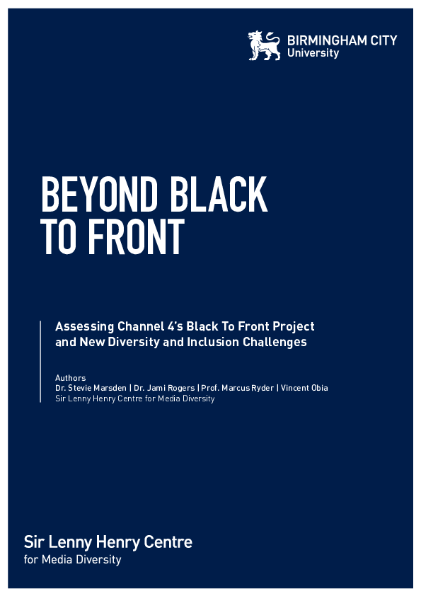 (PDF) Assessing Channel 4's Black To Front Project and New Diversity ...